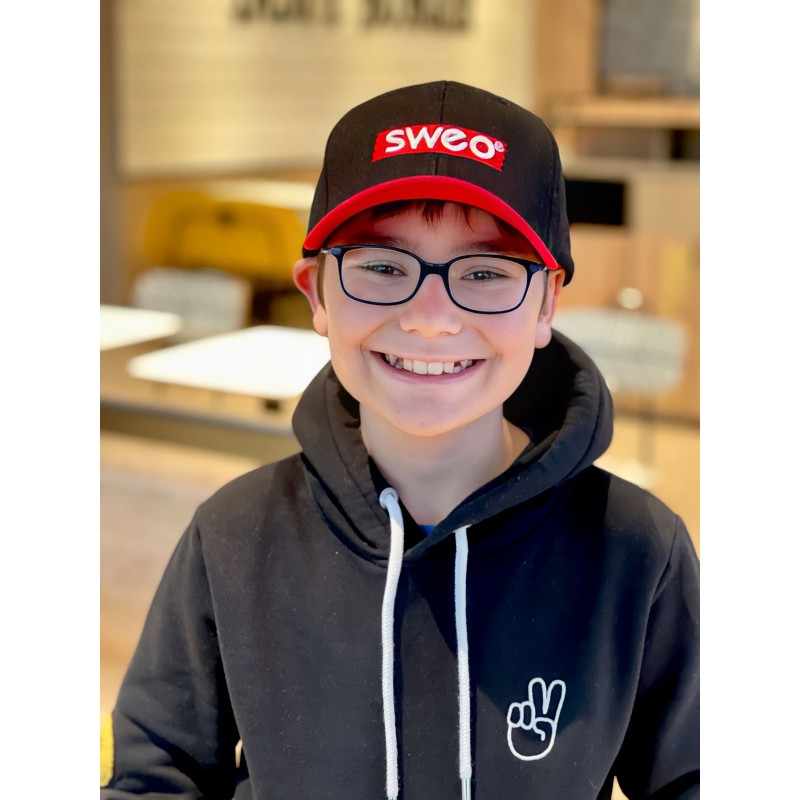 Casquette Sweo - Noir / Rouge