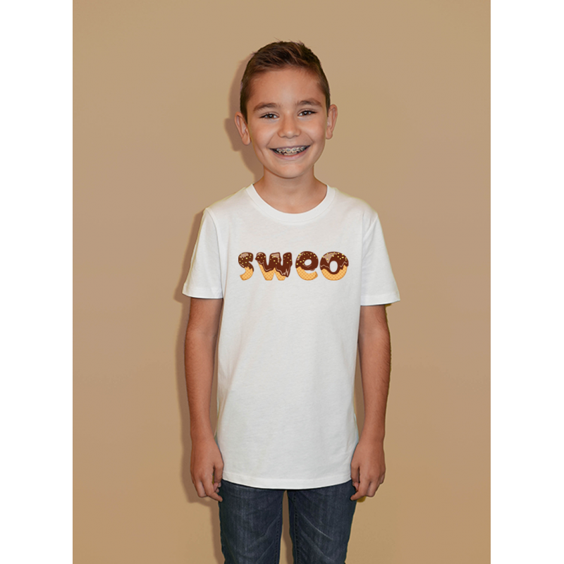 T-shirt Blanc - Sweo choco ice cream