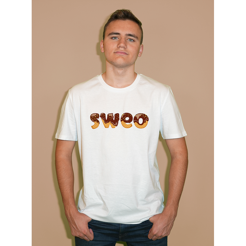 T-shirt Blanc - Sweo choco ice cream