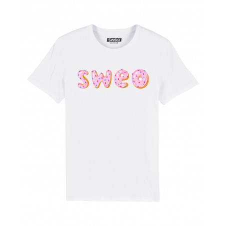 T-shirt Blanc - Sweo Donut rose
